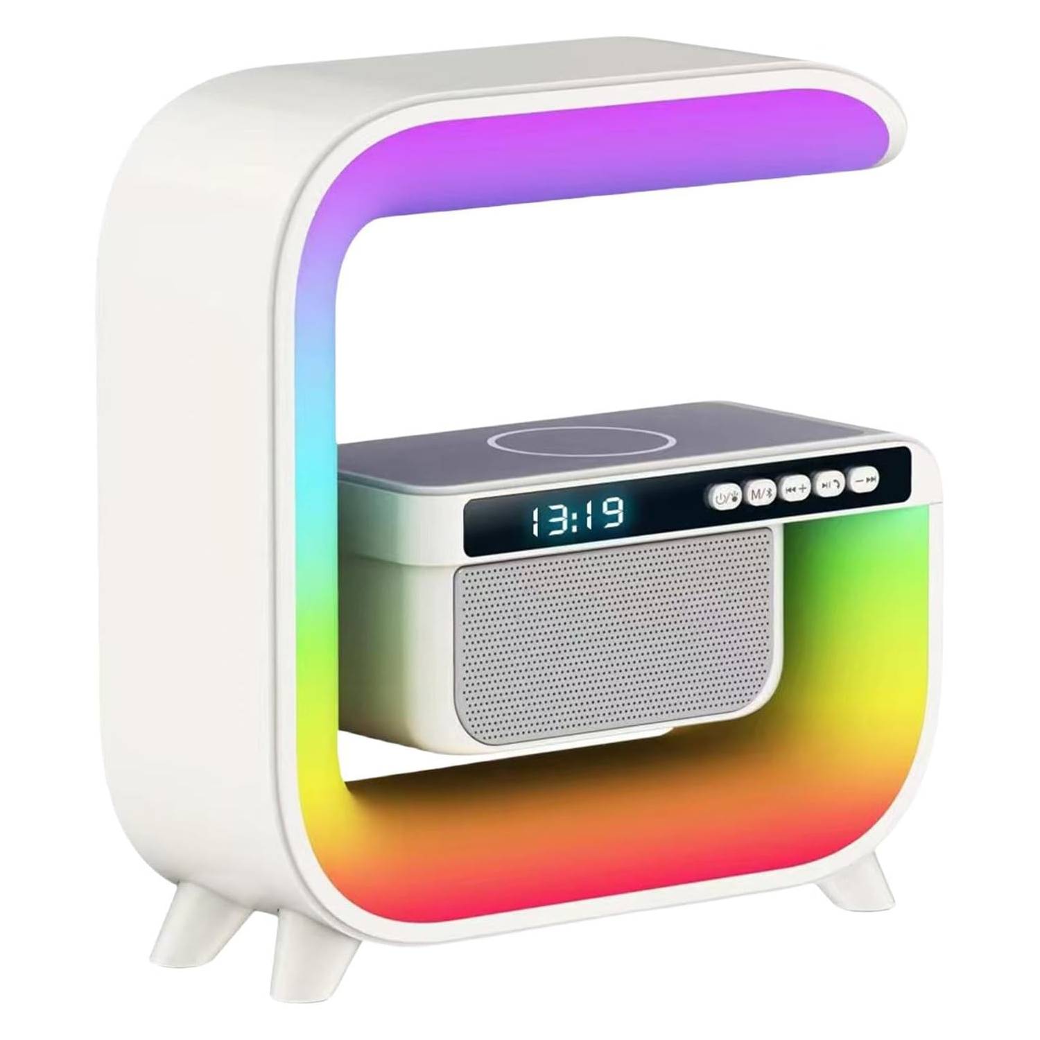 Estación 4 en 1 RGB Carga Inalámbrica con Bluetooth y Altavoz - Lo Quiero