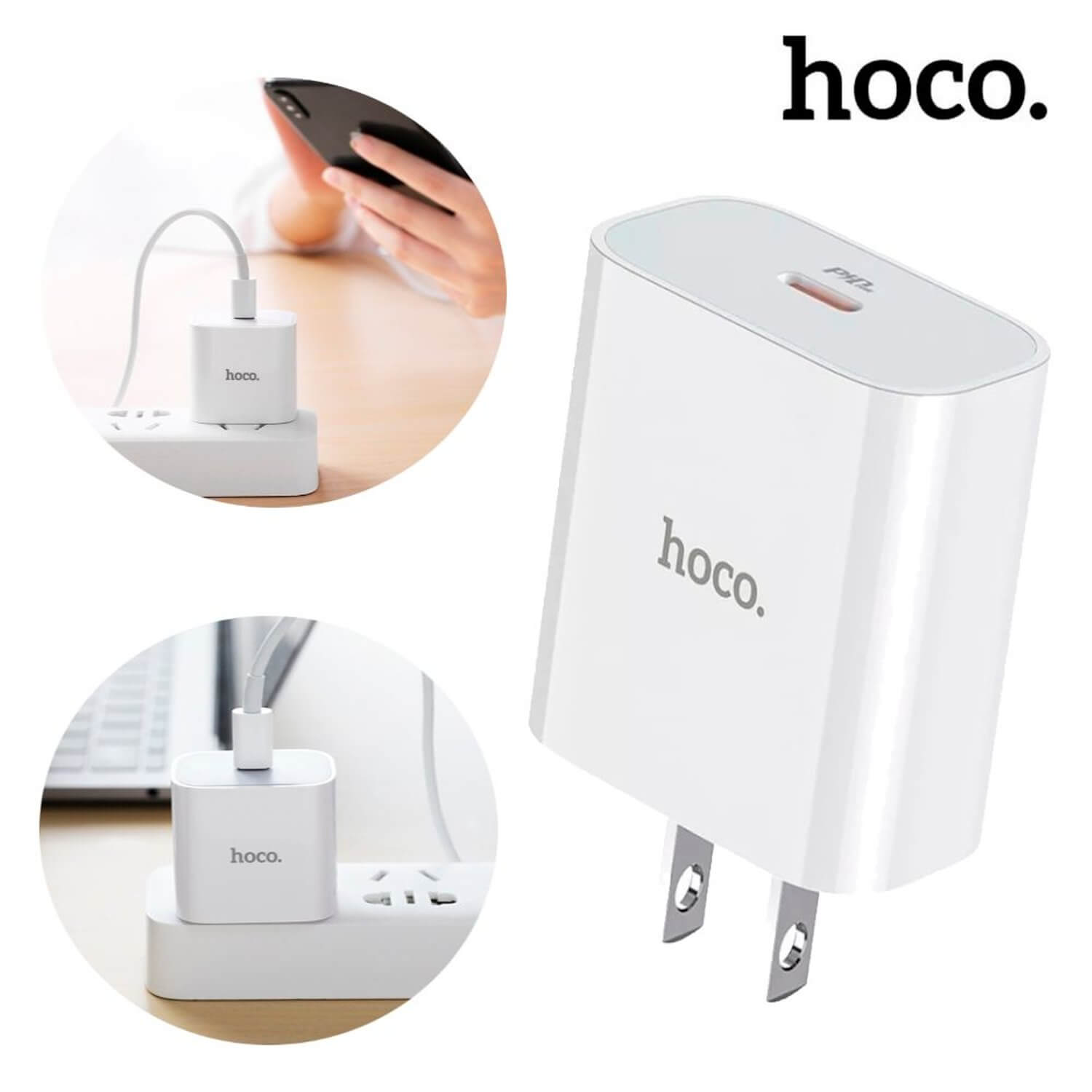 HOCO C76 PLUS Caragador Tipo C de 20W Carga Rápida | Lo Quiero.pe